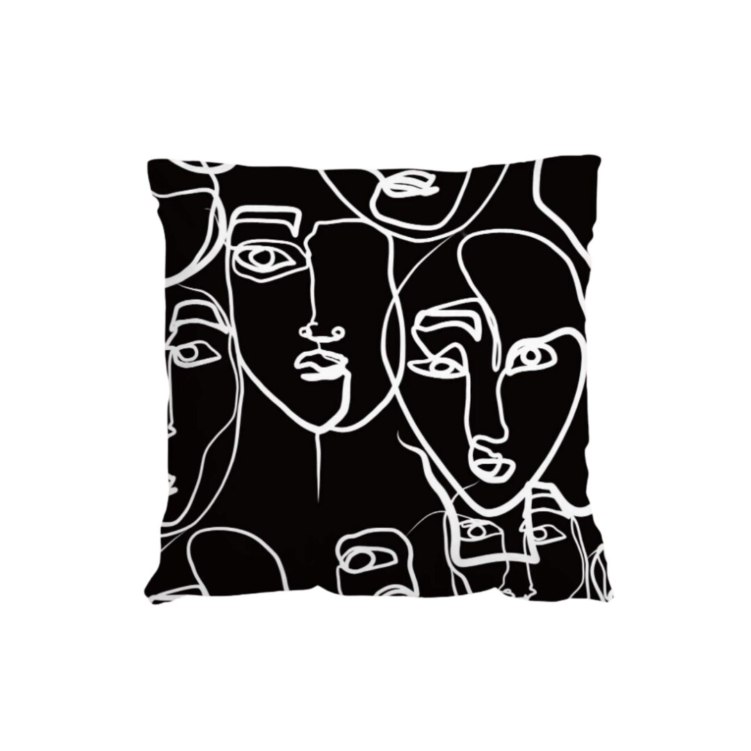 Artistic Face Pillow Case Without Insert - Etsy