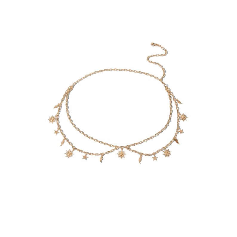 Sun Stars and Moon Chain Belt Sun and Moon Chain Belt - Etsy
