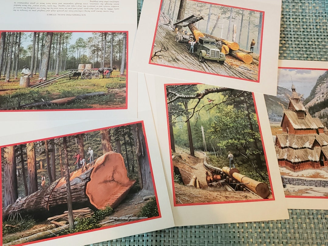 1988-1994 Ken Brauner Logging Note Cards Blank Unused 5x7 Crafting ...