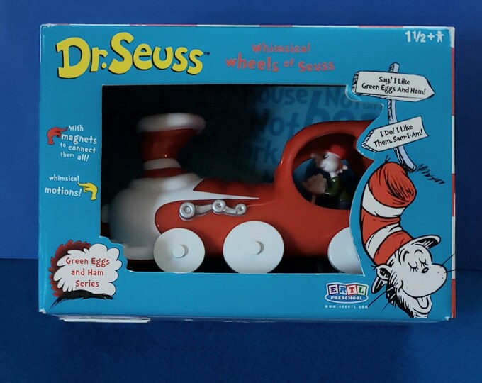 Vintage 2002 Dr Seuss Whimsical Wheels of Seuss Red Train Green Eggs ...