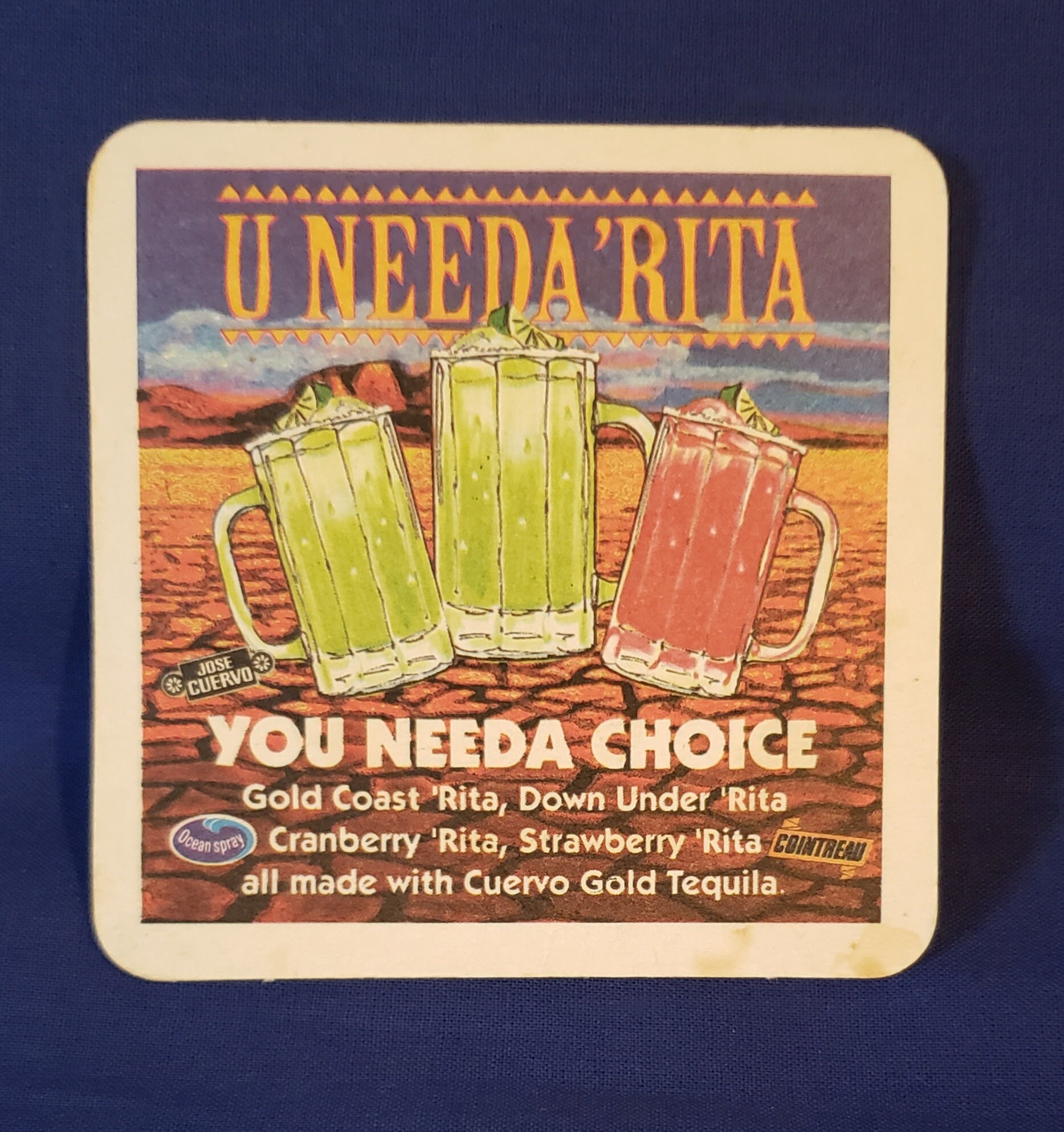 Vintage Jose Cuervo Ocean Spray Cointreau Cardboard Coaster - Etsy