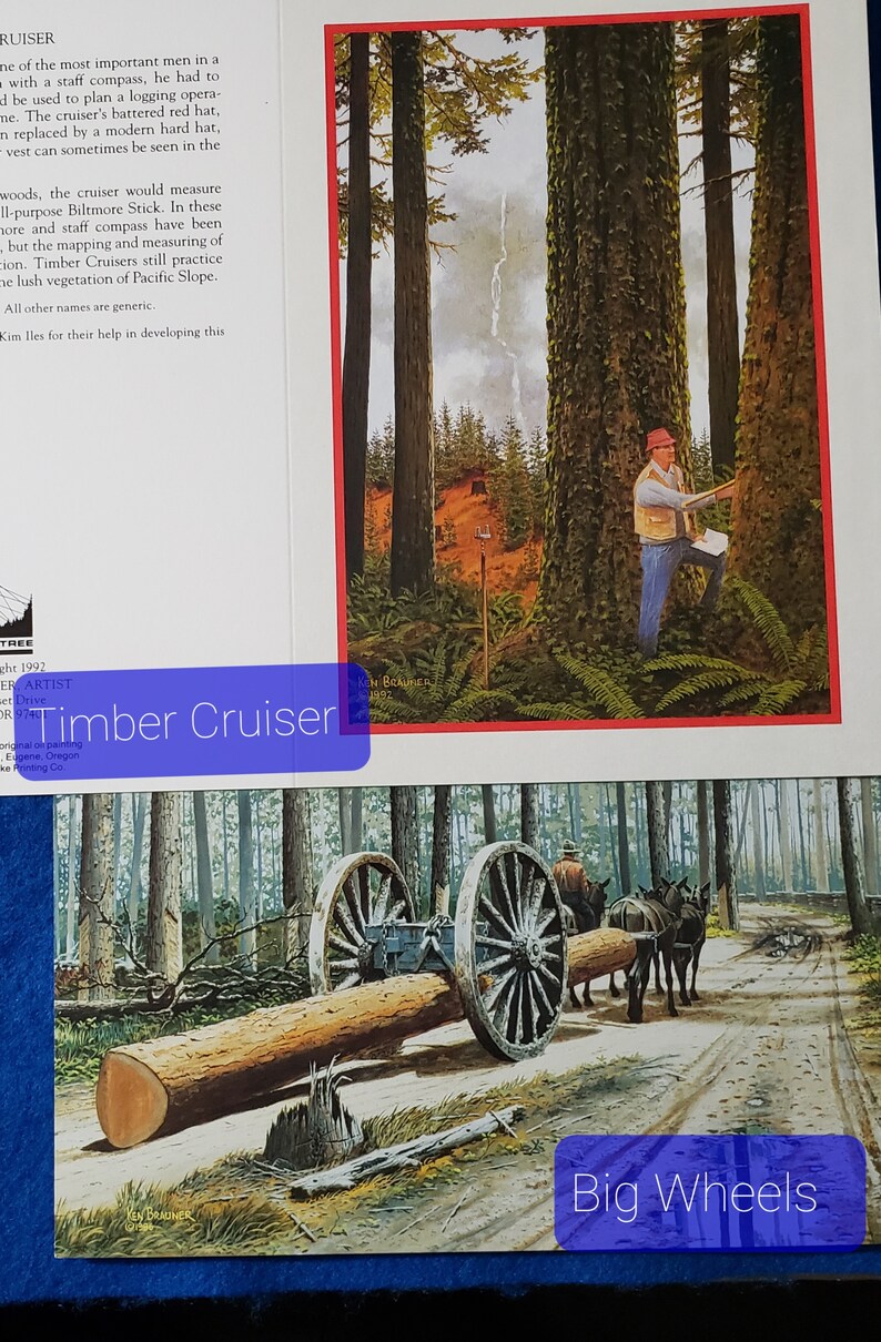 1988-1994 Ken Brauner Logging Note Cards Blank Unused - Etsy Canada