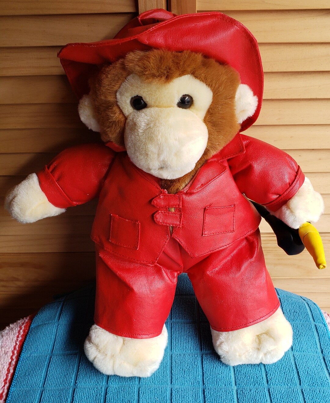 Vintage MTY International Fireman Monkey Plush in Red Suit - Etsy UK