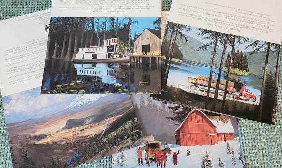 2000-2001 Ken Brauner Logging Note Cards Blank Unused - Etsy