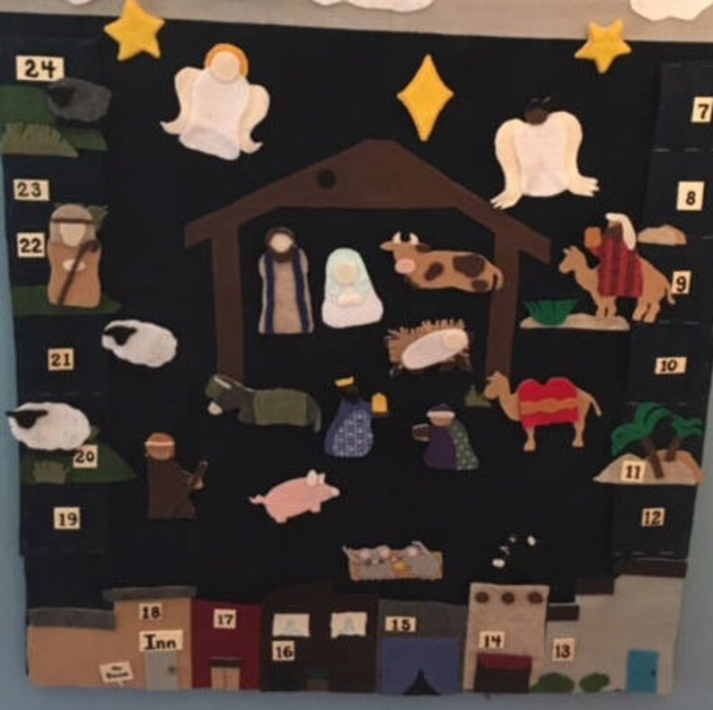 Handmade Nativity Advent Calendar - Free Shipping! - Etsy