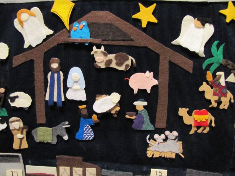Handmade Nativity Advent Calendar - Free Shipping! - Etsy