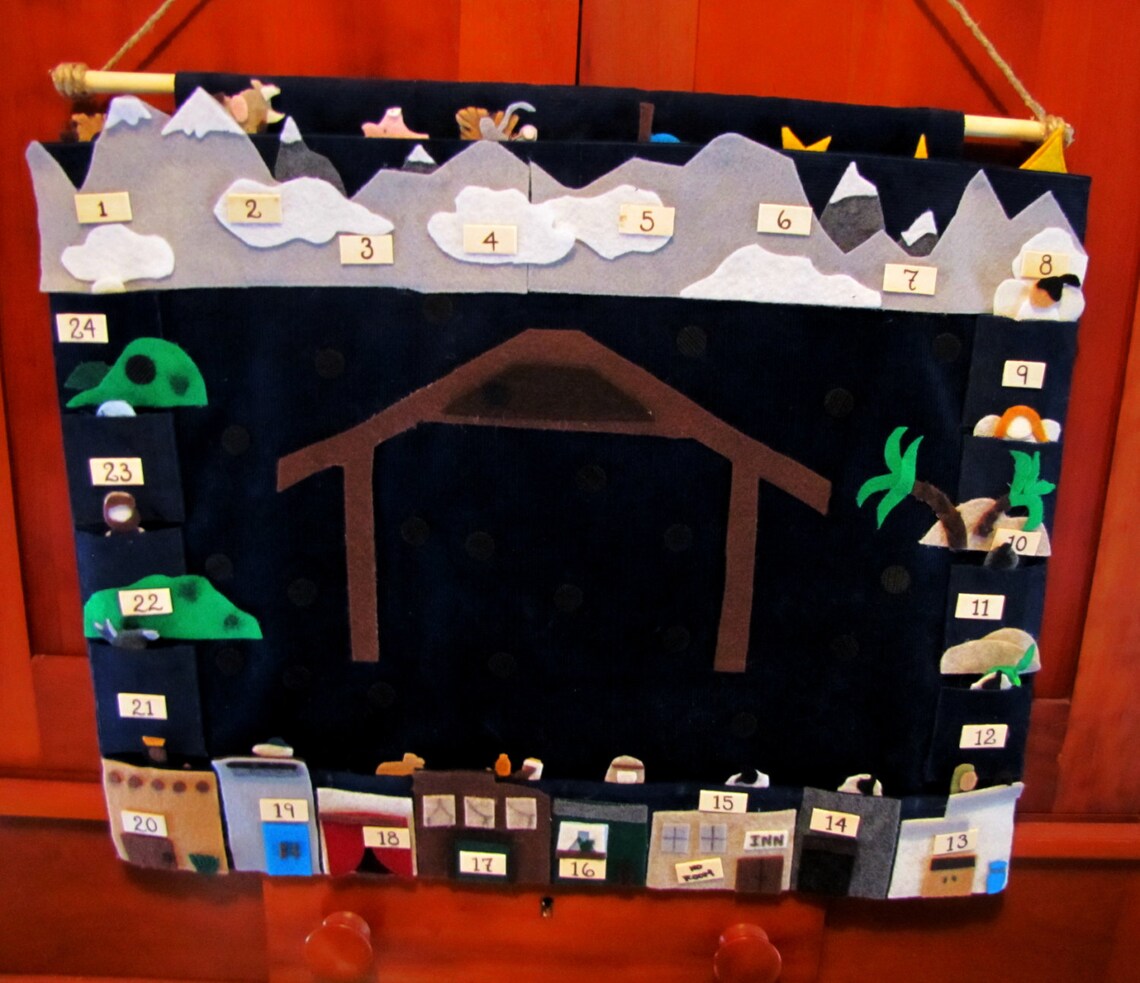 Handmade Nativity Advent Calendar - Free Shipping! - Etsy