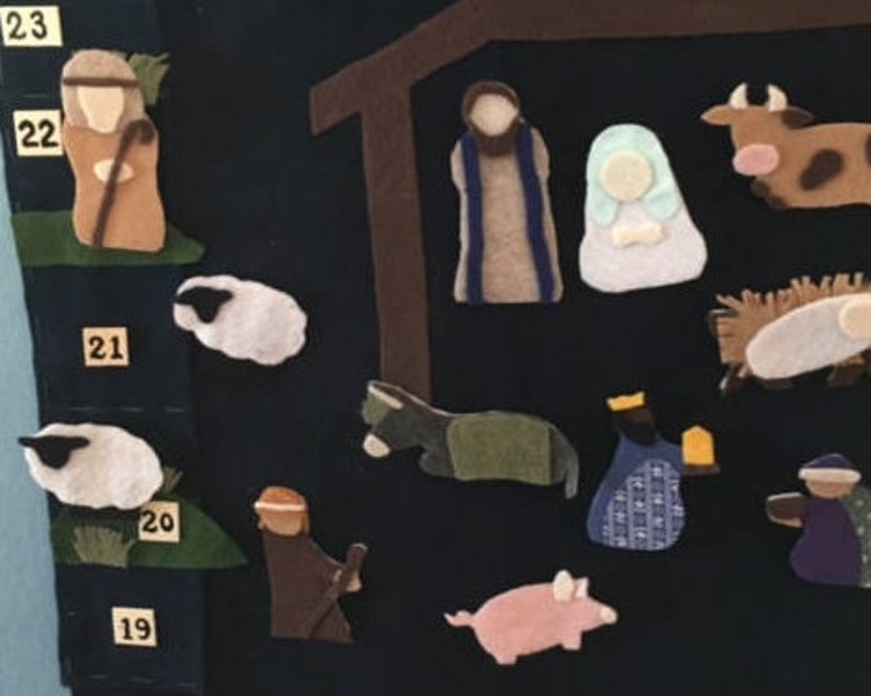 Handmade Nativity Advent Calendar - Free Shipping! - Etsy