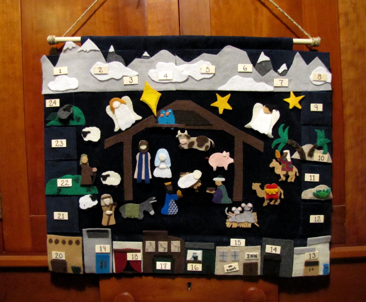 Handmade Nativity Advent Calendar - Free Shipping! - Etsy