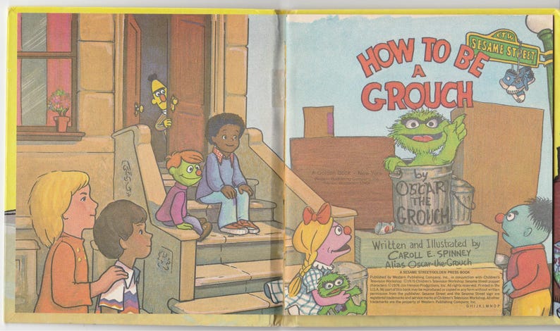 How to Be A Grouch by Oscar the Grouch 1976 Sesame Street Tell A Tale ...