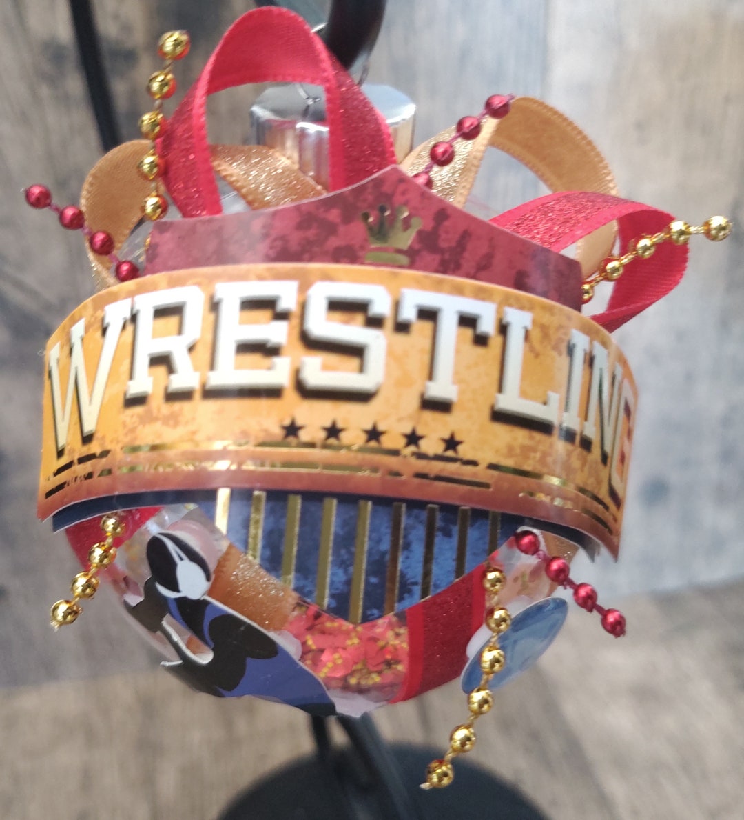 Wrestling Christmas Ornament Banner & Wrestler - Etsy