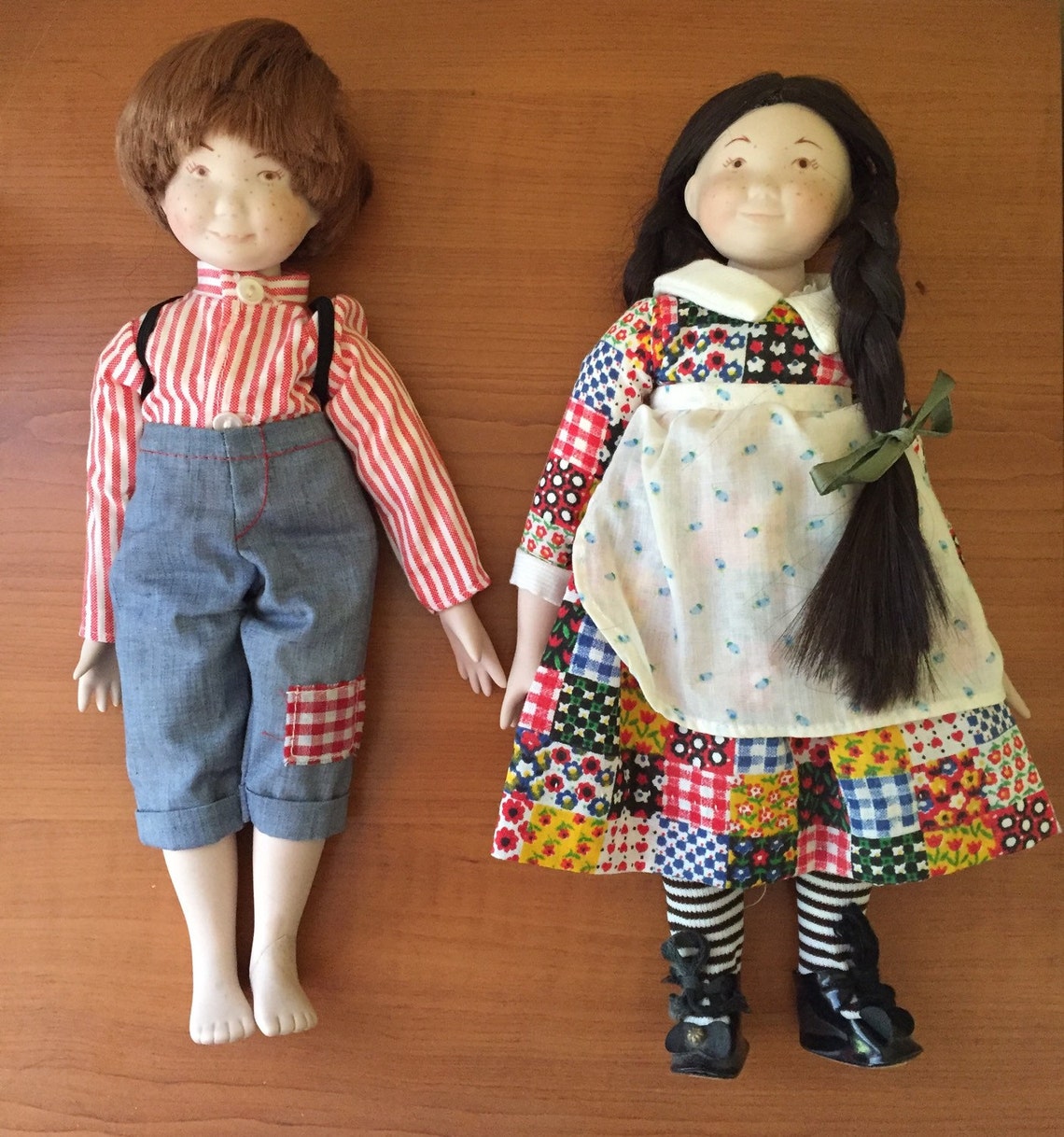 Toby & Sarah Jane Suzanne Gibson Kalico Kids 14 Porcelain Bisque Dolls ...