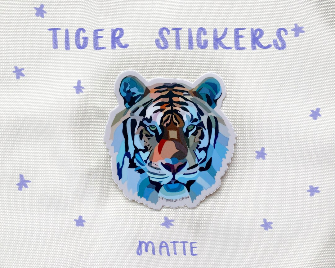 Matte Tiger Sticker - Donation Sticker for Wildlife Relief Efforts ...