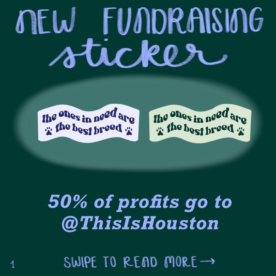 Donation Sticker the Ones in Need Are the Best Breed Money - Etsy