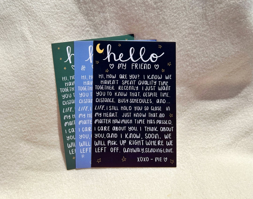 I Miss You Postcards for Friends - Long Distance Cards - Etsy