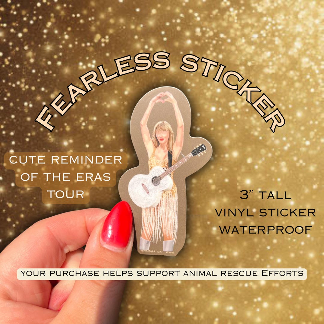 Fearless Sticker - 3” Heart Hands Sticker - Eras Tour Sticker - Swift ...