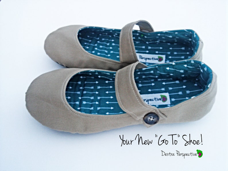 Beige Tan Mary Jane's Wide Natural Toe Box Casual | Etsy