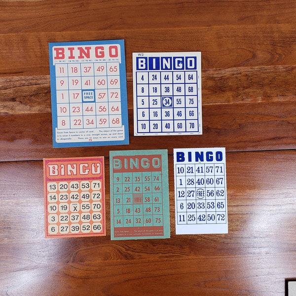 Vintage Bingo Cards - Etsy