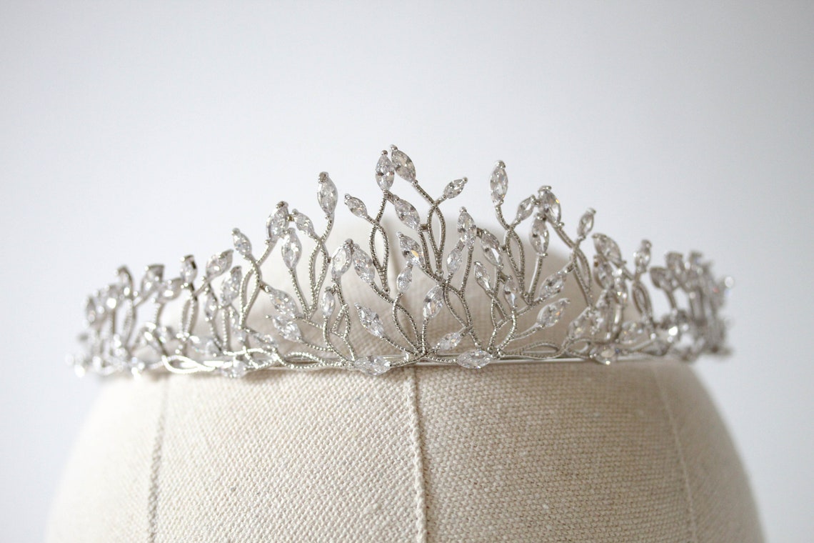 Silver Bridal Tiara Crystal Wedding Tiara Bridal Hair Piece | Etsy