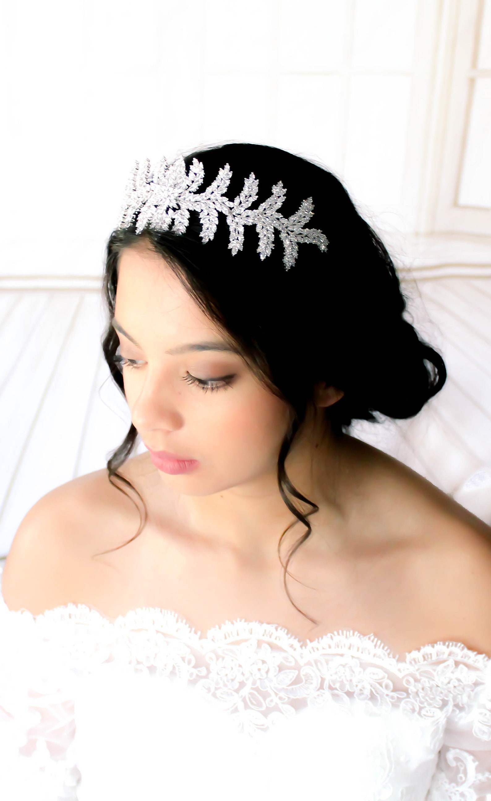 Silver Bridal Tiara Crystal Wedding Tiara Wedding Hair - Etsy