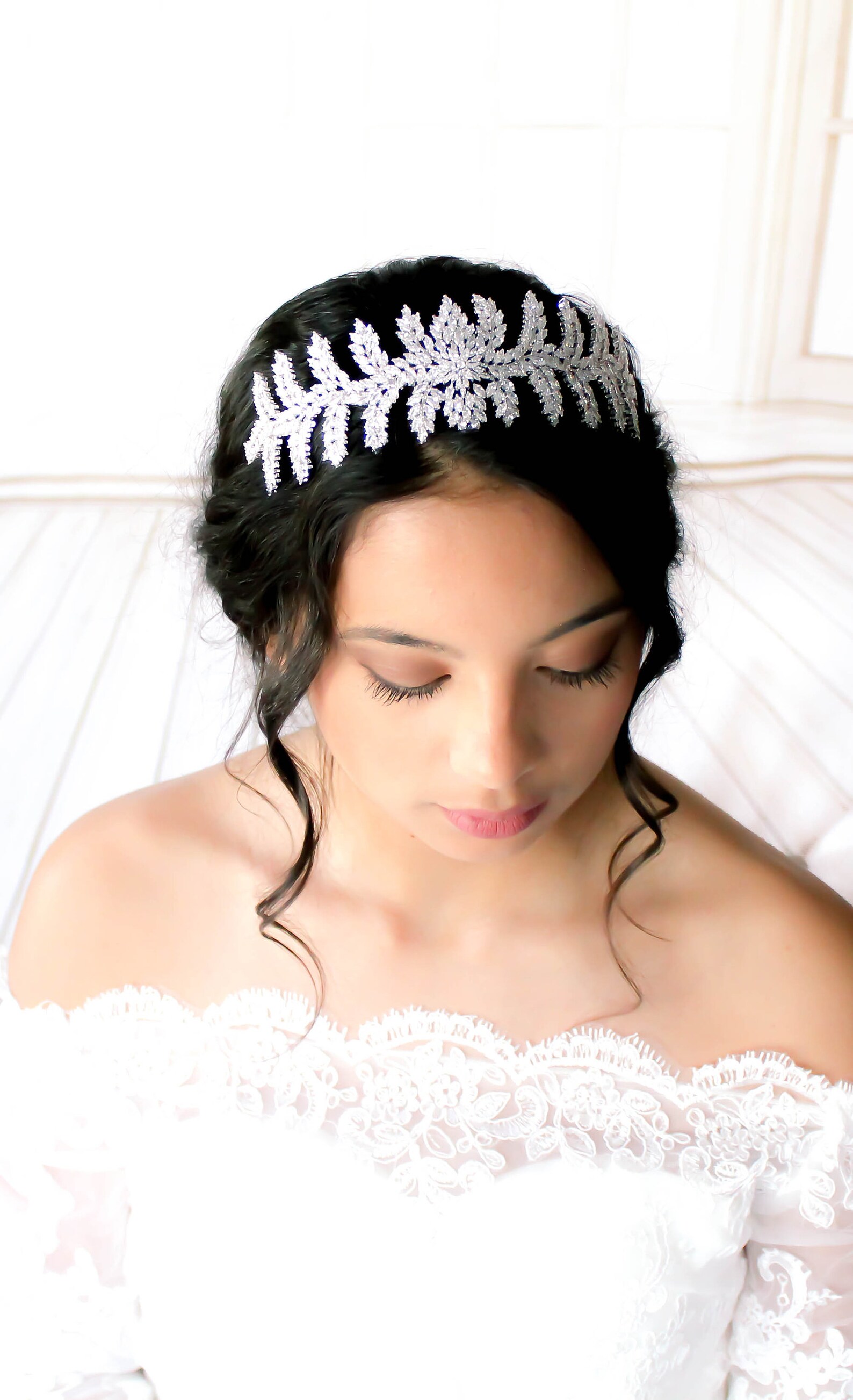 Silver Bridal Tiara Crystal Wedding Tiara Wedding Hair - Etsy
