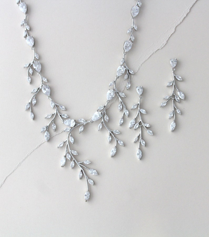 Bridal Necklace Set Wedding Necklace and Earring Set Bridal - Etsy ...