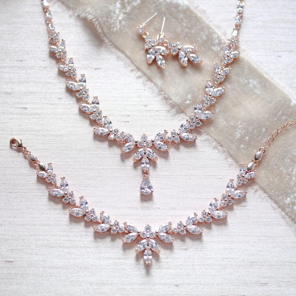 Rose Gold Necklace - Etsy
