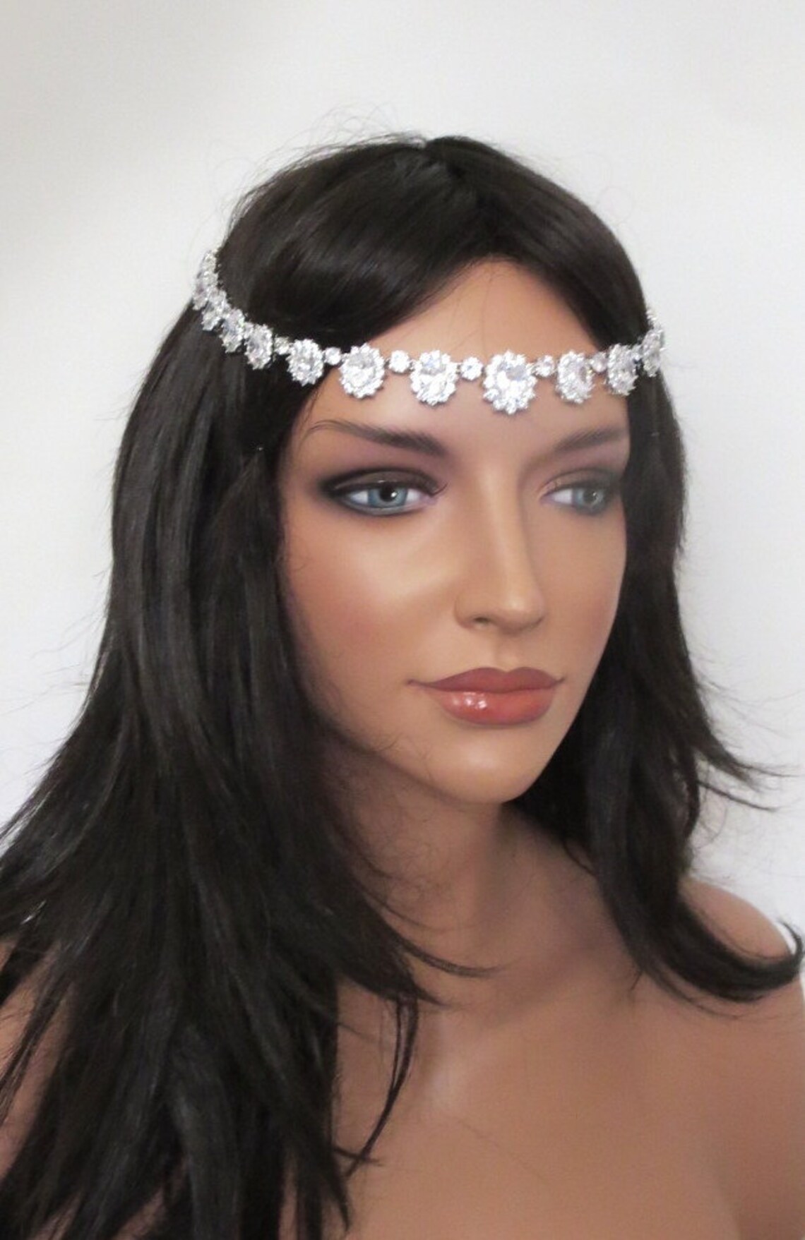 Rose Gold Bridal Forehead Band Wedding Hair Piece Wedding | Etsy