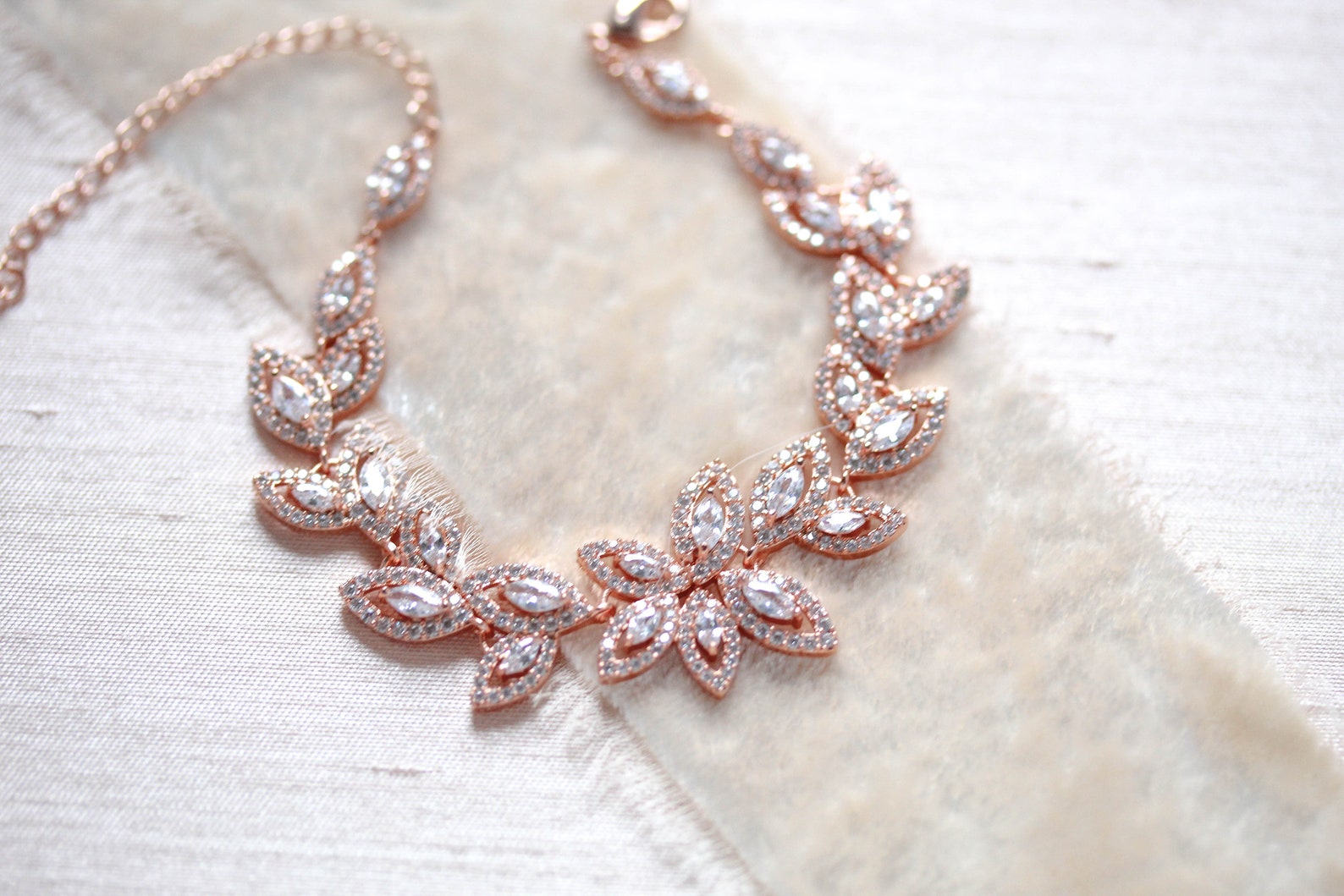 Rose Gold Jewelry Set Rose Gold Bridal Earrings Rose Gold - Etsy