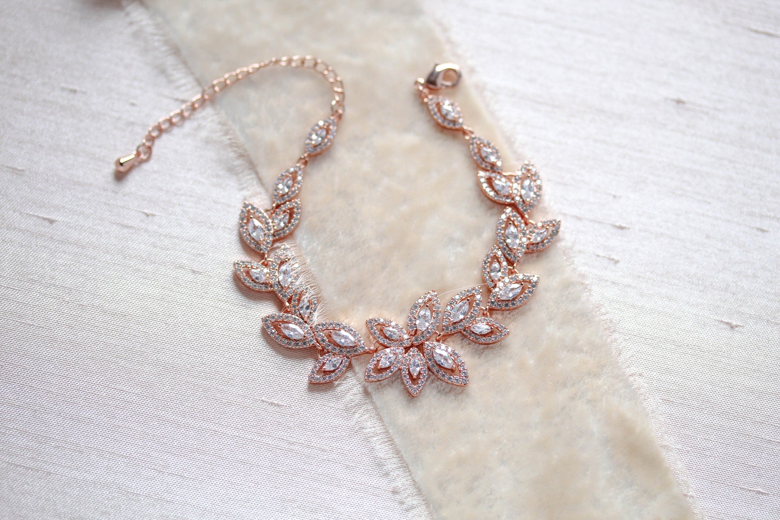 Rose Gold Jewelry Set Rose Gold Bridal Earrings Rose Gold - Etsy