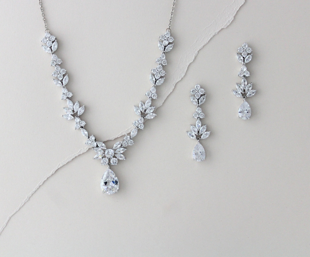 Bridal Jewelry Set, Wedding Necklace and Earring Set, Wedding Jewelry ...