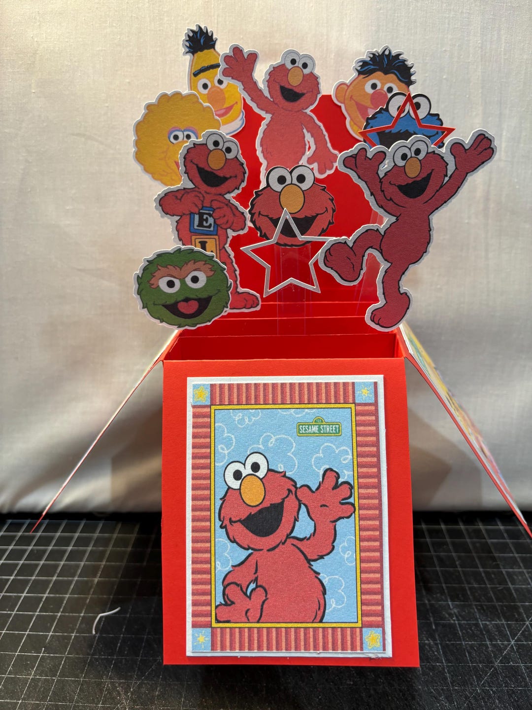 Elmo Themed Card in a Box - Etsy