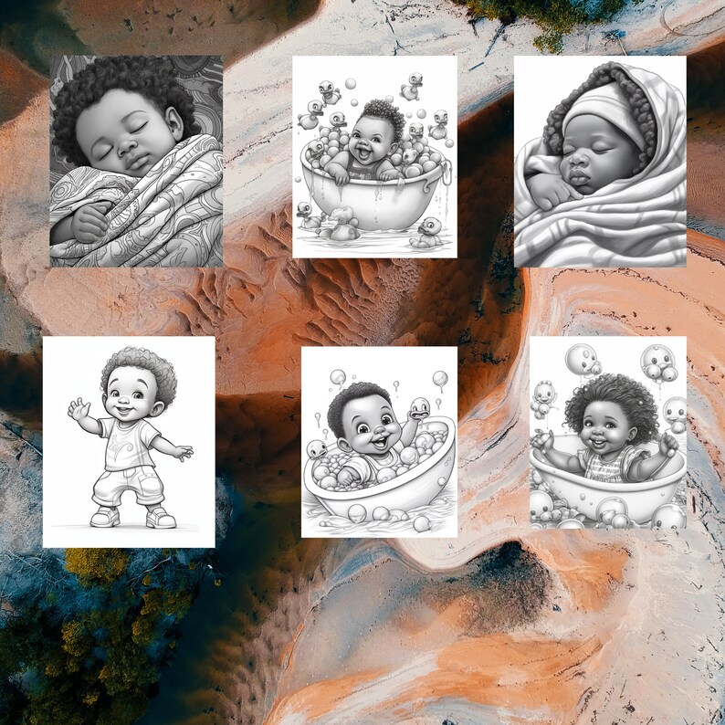 Melanin Babies Coloring Pages - Etsy