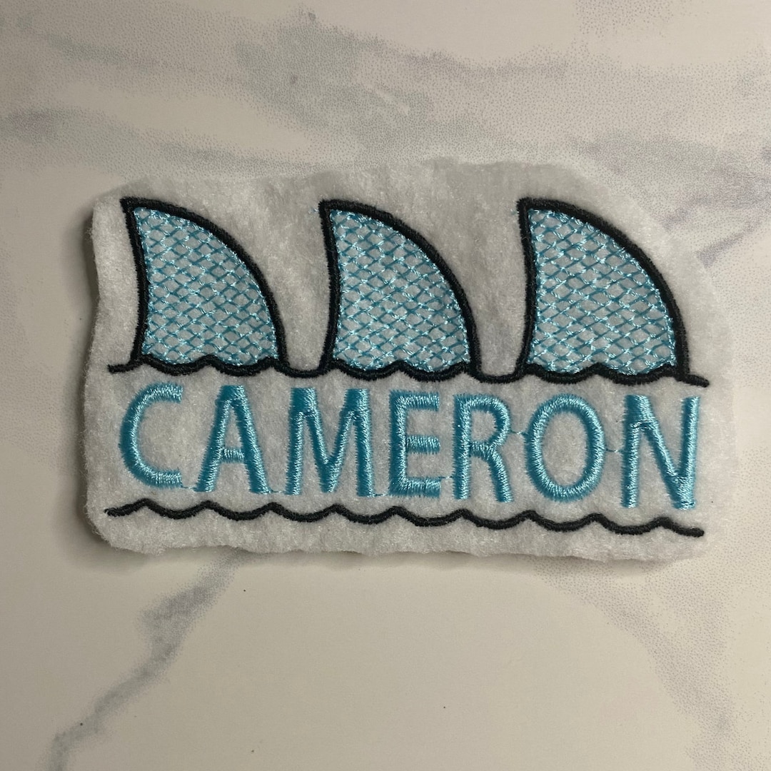 Shark Name Custom Embroidery Design File - Etsy