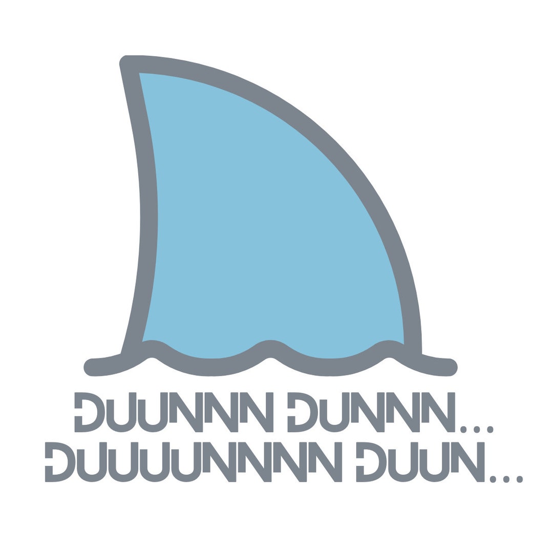 Jaws Shark Fin, Dun Dun Embroidery File - Etsy
