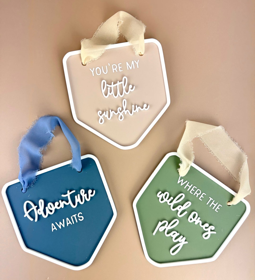 Adventure Awaits Acrylic Wall Sign - Children's Bedroom Decor Sign ...