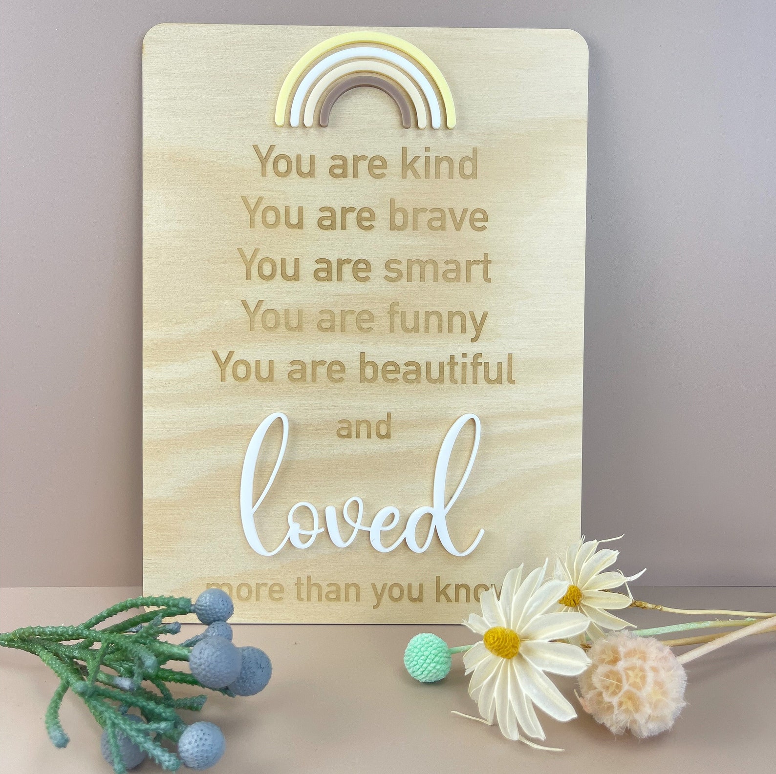 Kids Affirmation Sign | You Are Loved | Nursery Wall Decor | Playroom ...