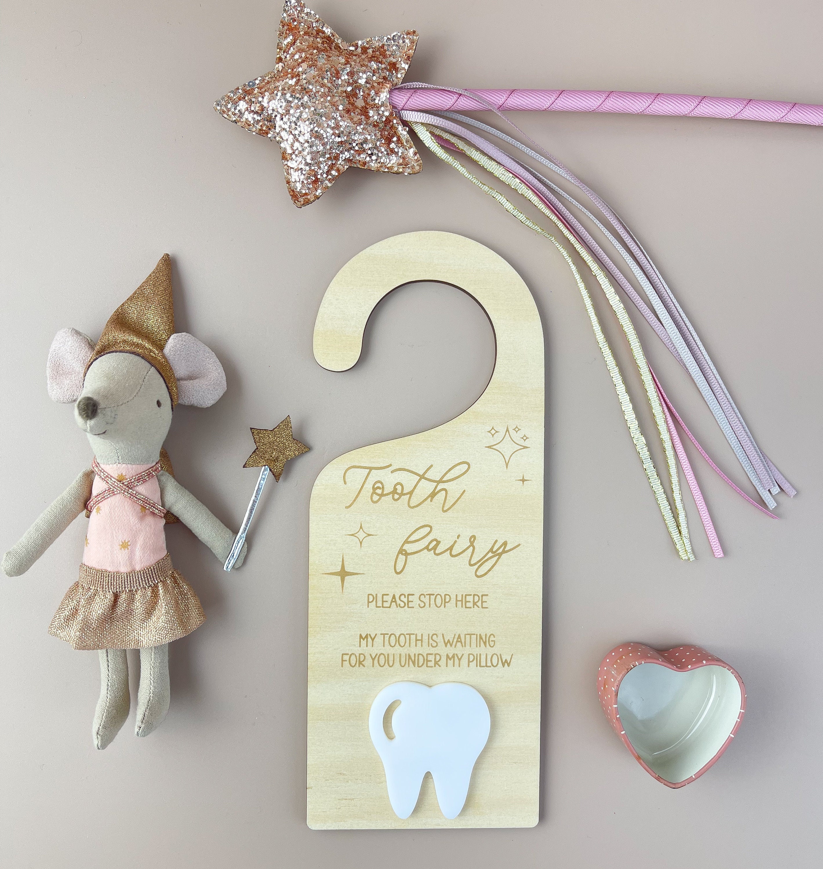 Tooth Fairy - Please Stop Here - Door Hanger - Tooth Fairy Accessory - Etsy