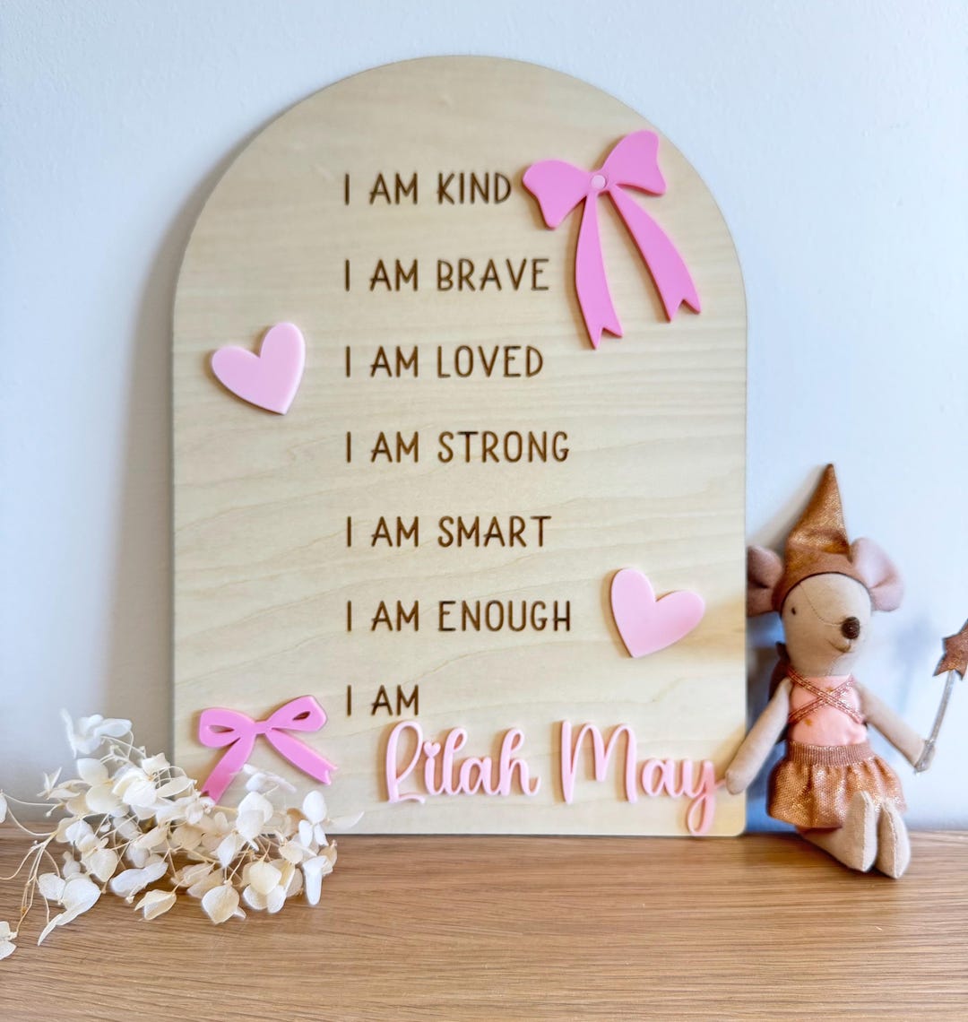 Personalised Affirmation Sign for Kids -custom Positive Affirmation ...