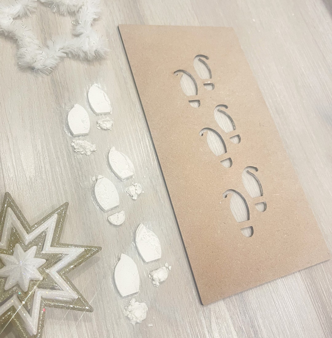 Elf Footprint Stencil Christmas Elves Footprint Template - Etsy