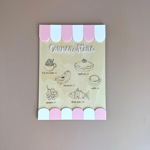 Kids Corner Store Menu Sign - Timber Cafe Sign for Pretend Kitchen - Etsy