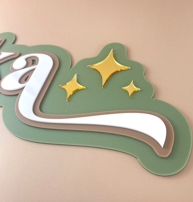 Custom Name Sign Triple Layered Acrylic Name Plaque | Personalised ...
