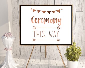 Reception This Way Sign | Etsy