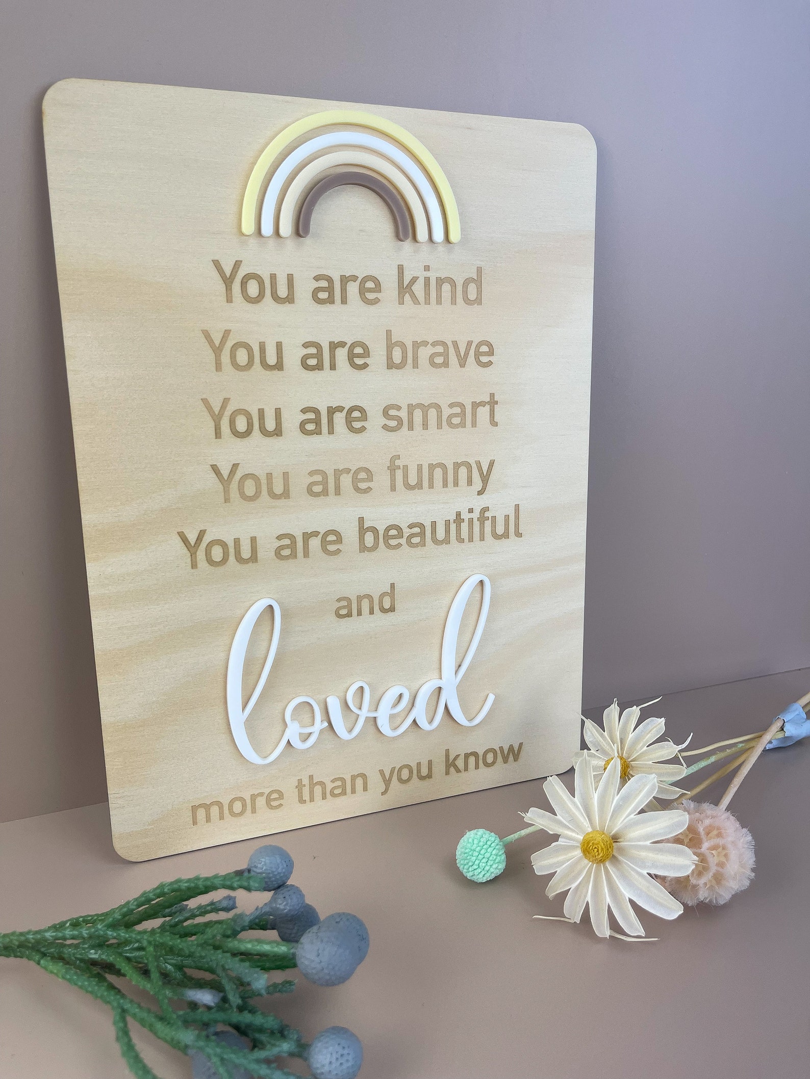 Kids Affirmation Sign | You Are Loved | Nursery Wall Decor | Playroom ...
