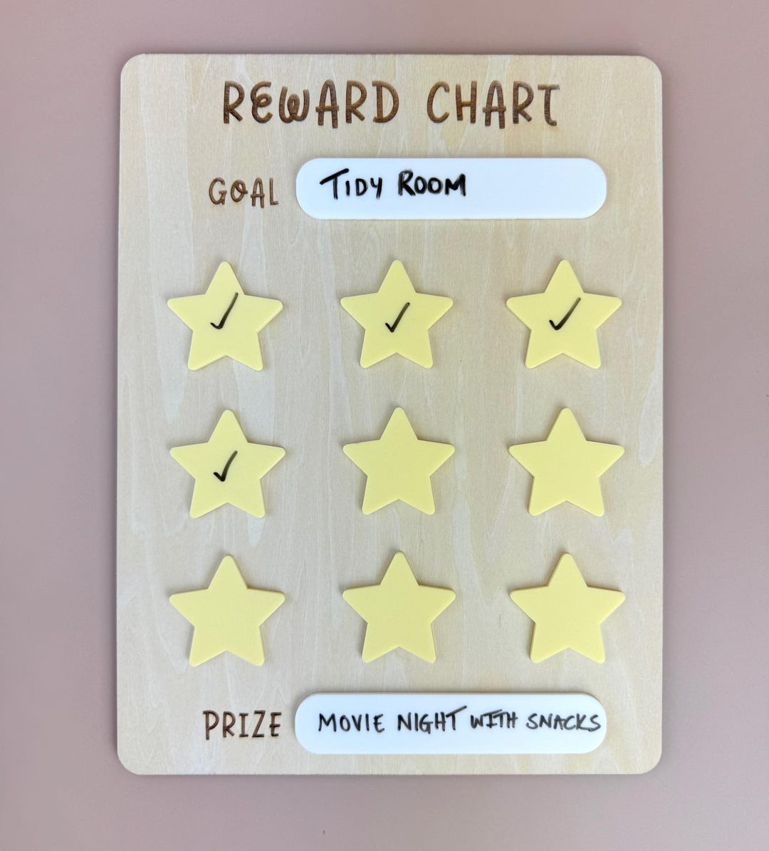 Reward Chart - Reusable Star Chart - Etsy