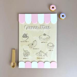 Kids Corner Store Menu Sign - Timber Cafe Sign for Pretend Kitchen - Etsy