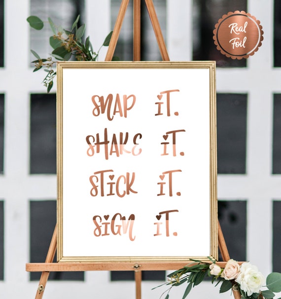Photo Guest Book sign // Snap it Shake it Stick it Sign it // | Etsy