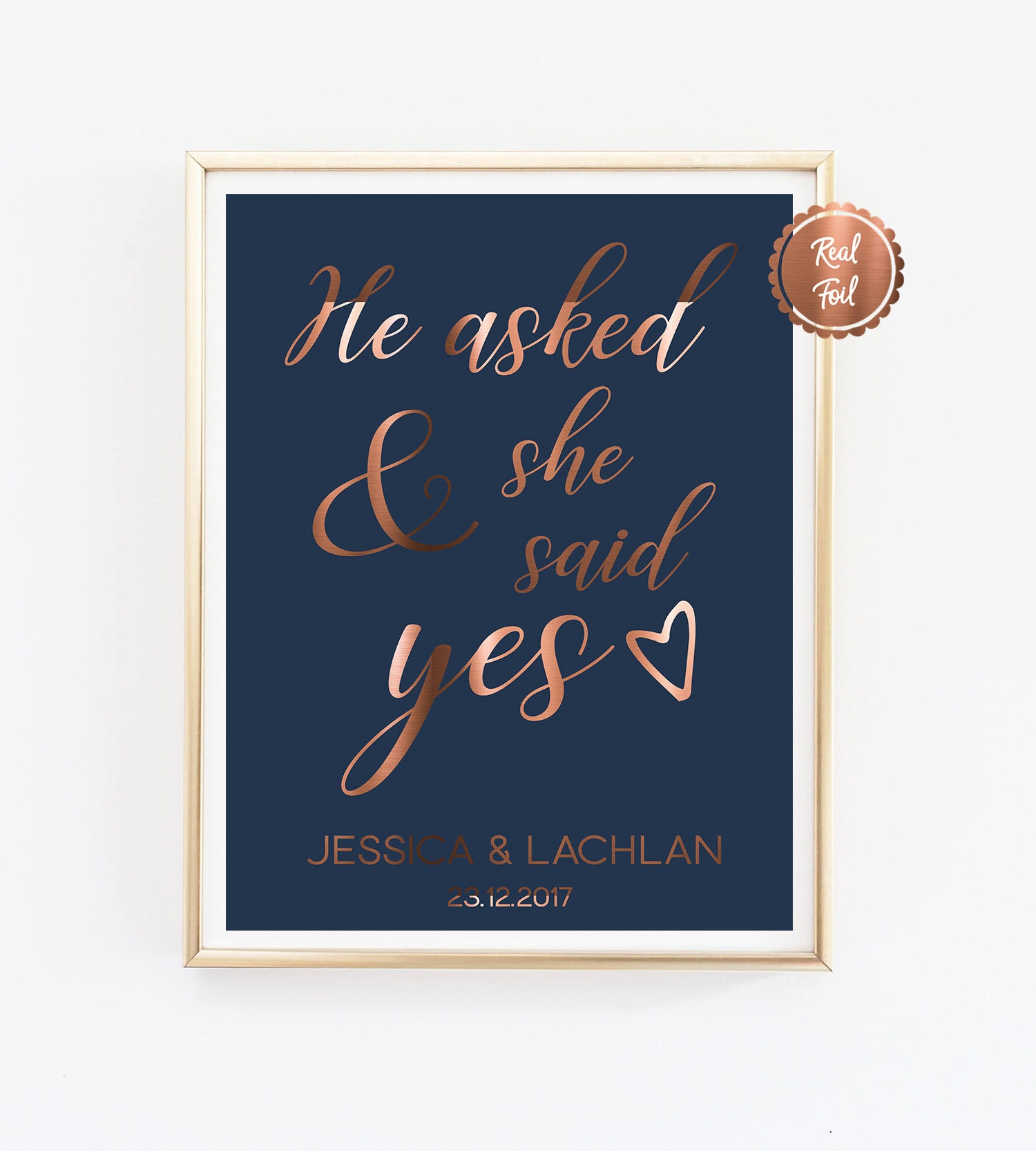 Quotes / He Asked and She Said Yes / Engagement Announcement - Etsy ...