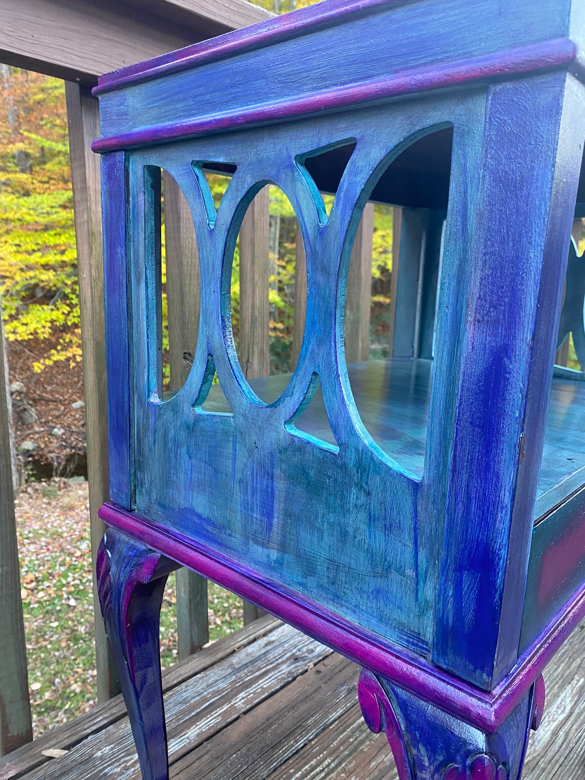 SOLD OUT Mermaid, Hand Painted, Vintage Side Table, Bedroom Furniture ...