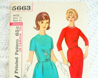 Vintage 1960's Mccall's 7081 Sewing Pattern - Misses' Formal Sheath ...